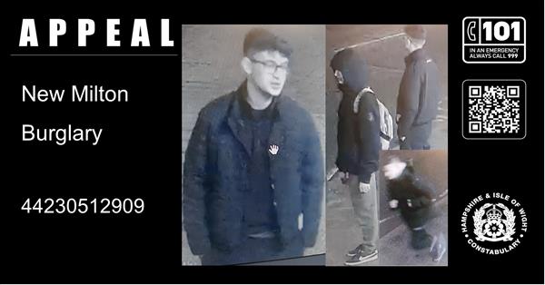 Witness Appeal Following Burglary In New Milton Hampshire Alert