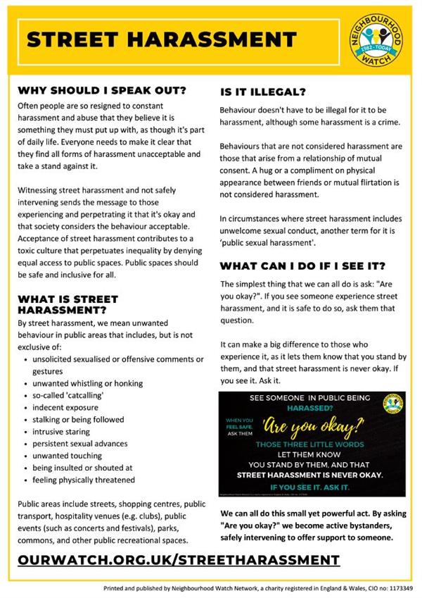 Neighbourhood Watch Week - Crime prevention Advice ASB & Street ...
